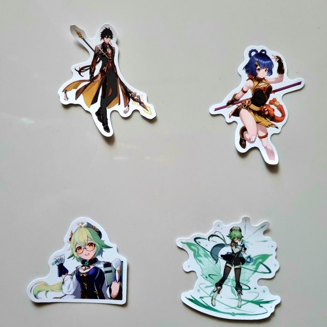 Genshin Impact Character Stickers (assorted), Hobbies & Toys, Toys ...