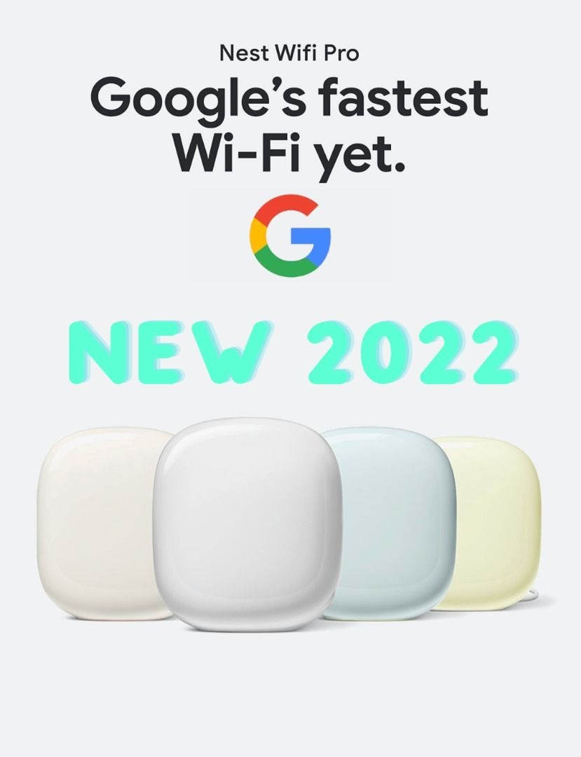Google Nest WiFi Pro 6E AX5400 Mesh Router Dual or Triple Pack ...