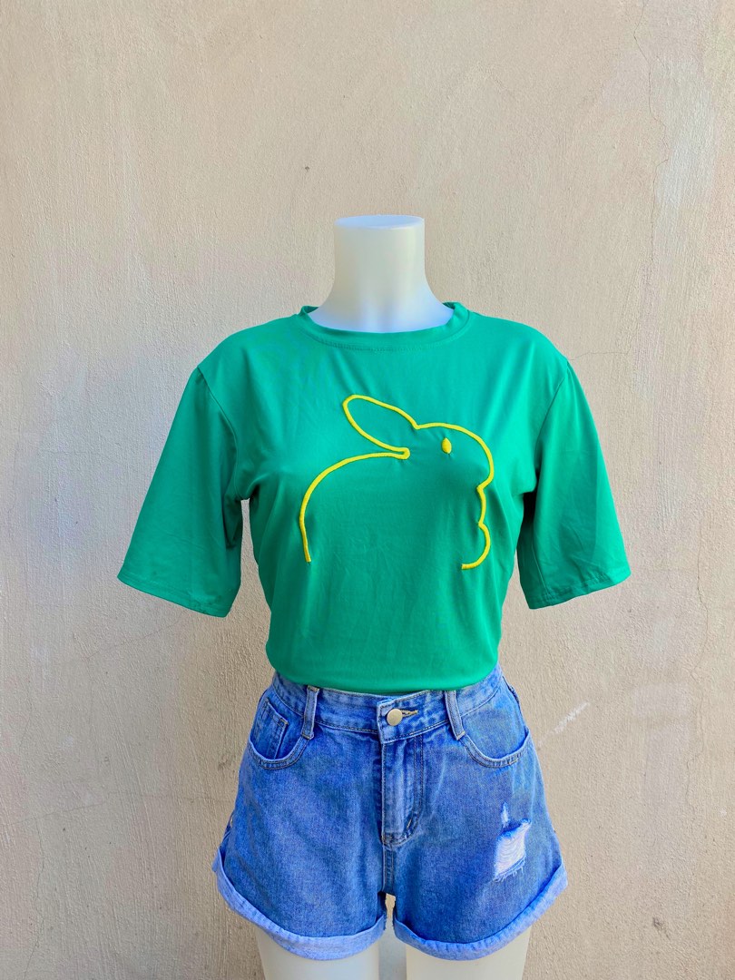 green rabbit, Women's Fashion, Tops, Shirts on Carousell
