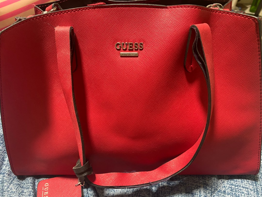 Guess Red Handbag, Women's Fashion, Bags & Wallets, Shoulder Bags on ...