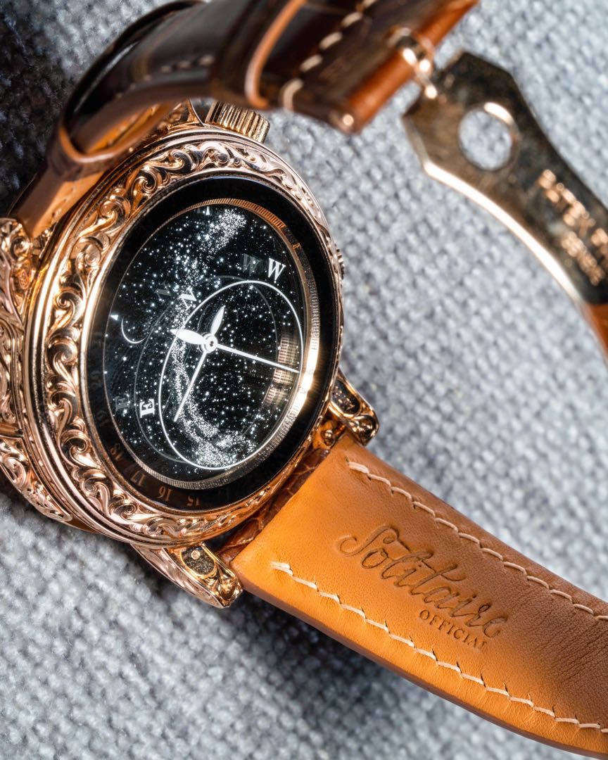 Handmade Hand-stitched Watch Strap in Bronze Brushed Crocodile Leather ...