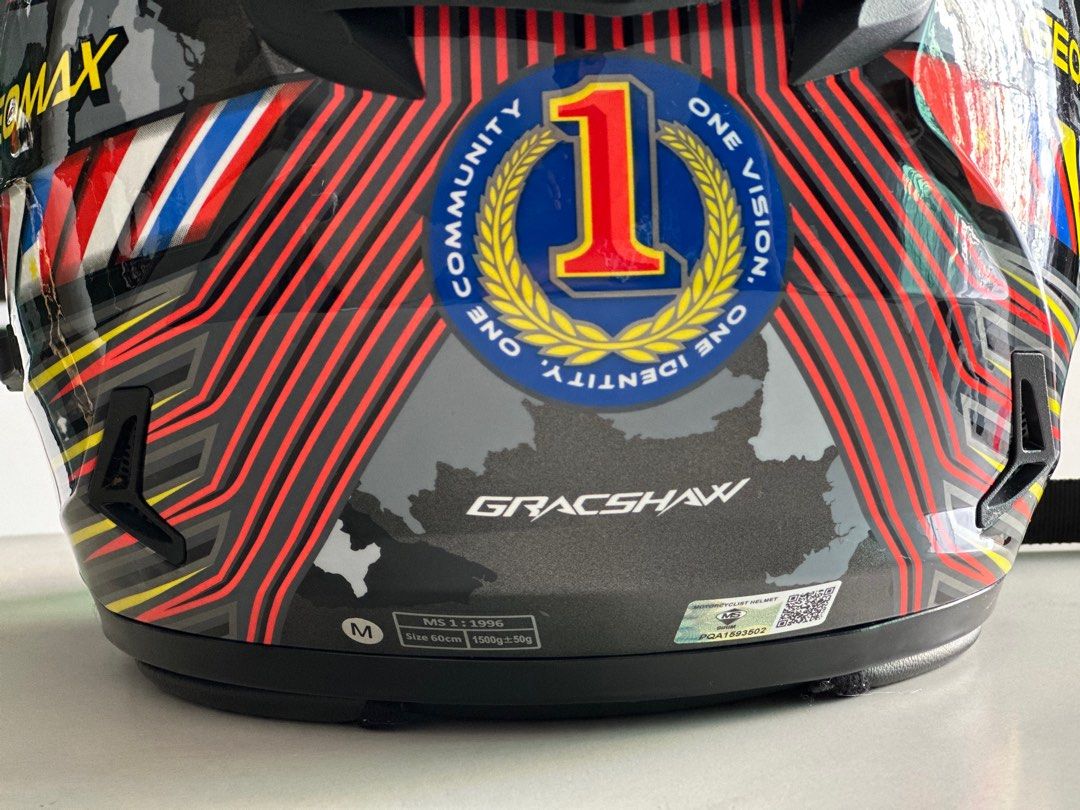 Helmet Original GRACSHAW GEOMAX ASEAN, Auto Accessories on Carousell