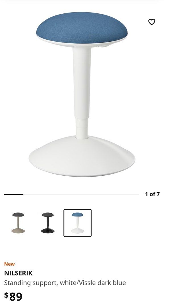 Ikea adjustable stools for sit/stand desks, Furniture & Home Living ...