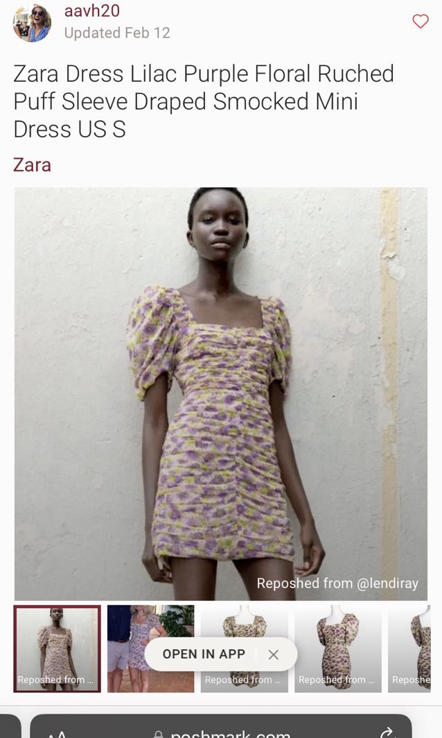 Indefeir lavender draped dress zara on Carousell