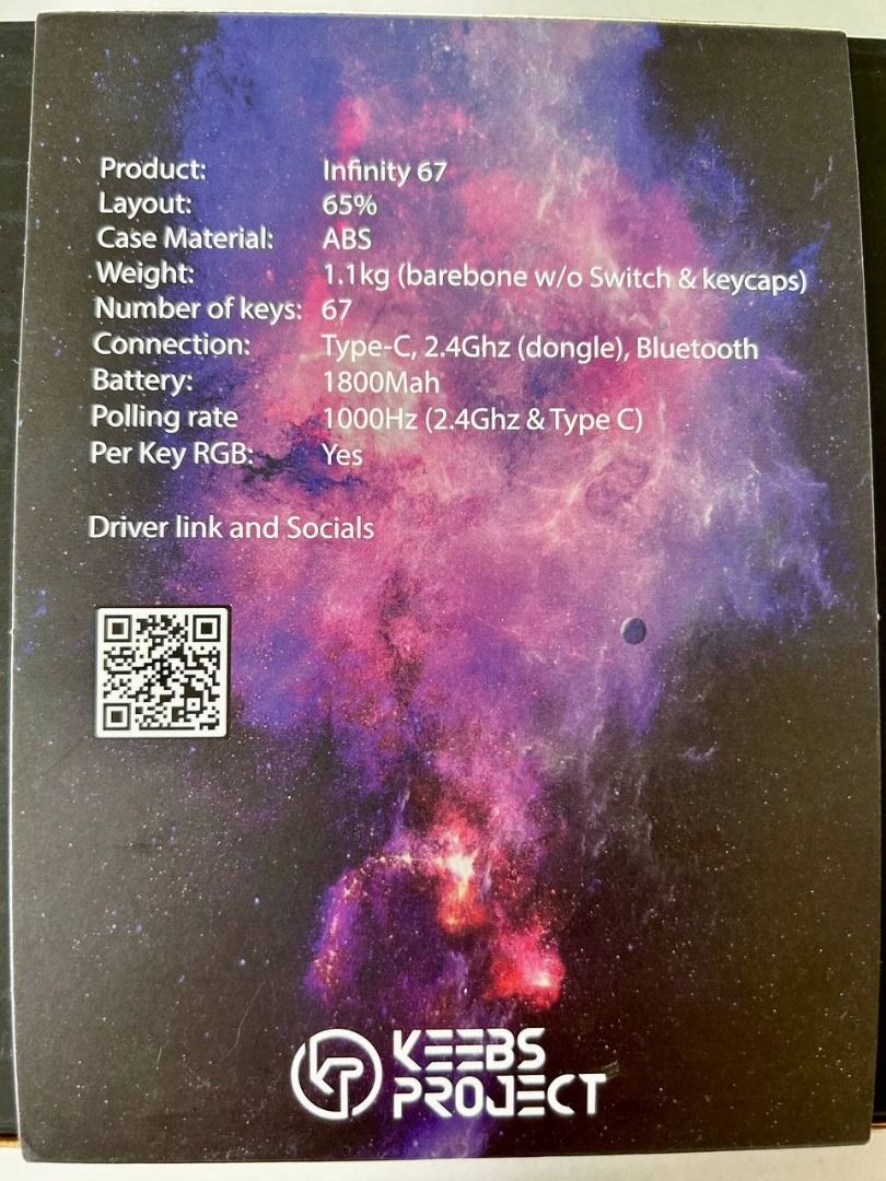 INFINITY 67 V3 - Barebone Kit - Wireless Tri-mode Keyboard, Computers ...