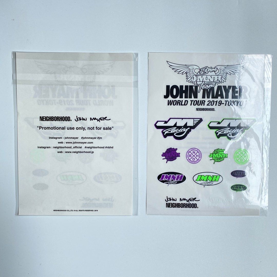 John Mayer Tour Stickers, Antik, Lainnya di Carousell