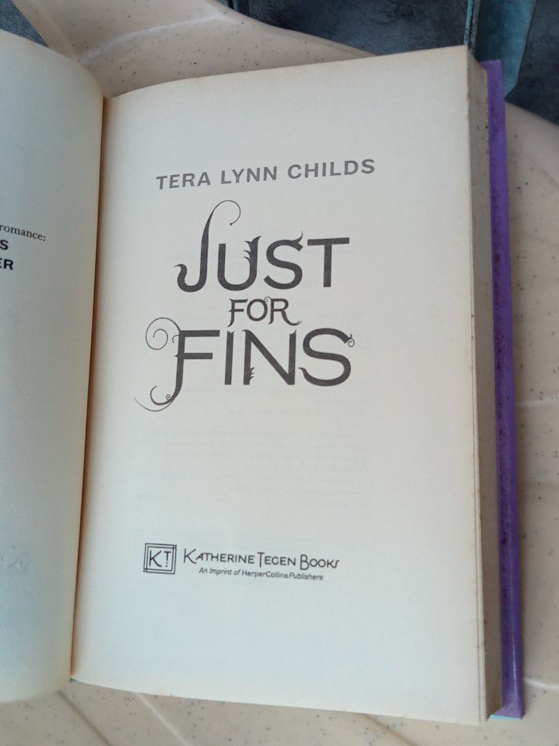 JUST FOR FINS by TERA LYNN CHILDS (HB) ENGLISH NOVEL, Hobbies & Toys ...
