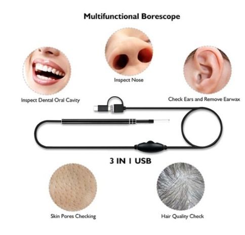 Kamera Endoscope Visual Earpick Android Camera Digital 5.5mm USB 2M on Carousell