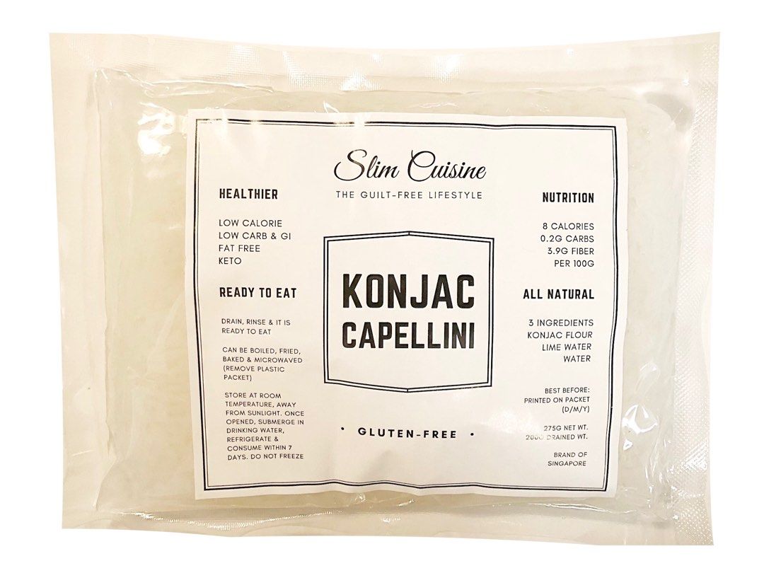 Konjac 5 packets konjac Capellini Mee Kia Bee Hoon KETO noodles low ...