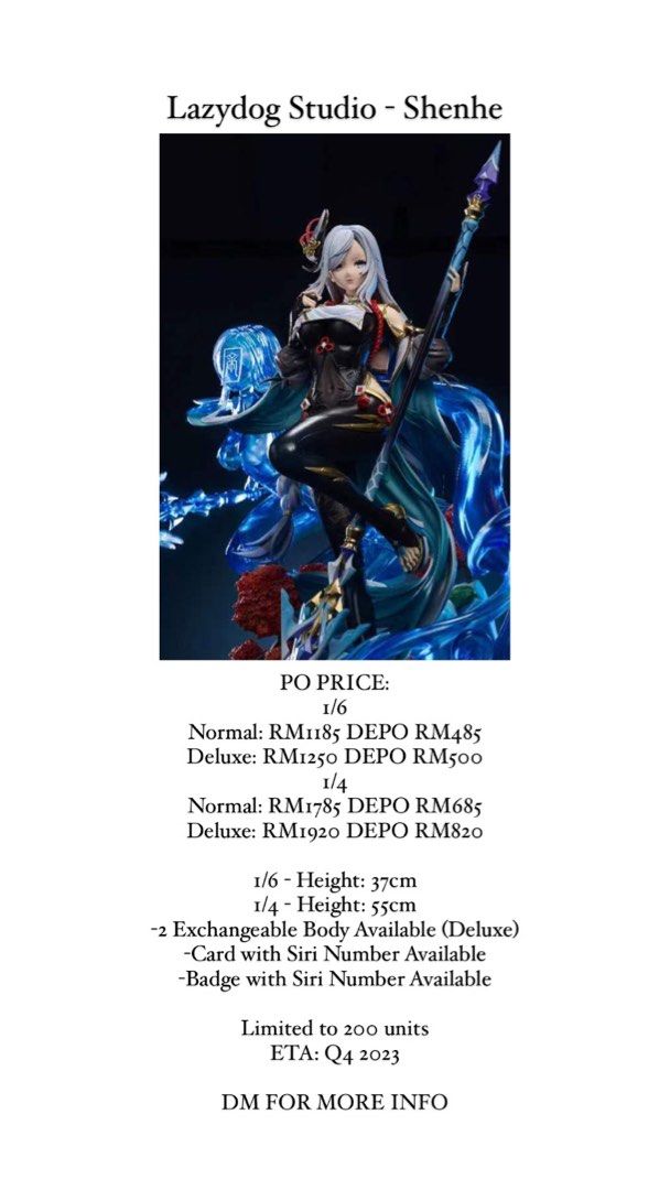 Lazydog Studio - Shenhe, Hobbies & Toys, Toys & Games on Carousell