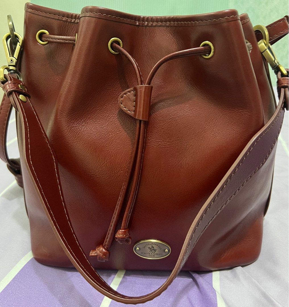 Santa Barbara Leather bucket bag, Women's Fashion, Bags & Wallets ...