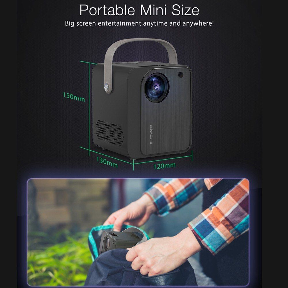 [LIKE NEW] BlitzWolf BW-VP7 5000 Lux Mini LED Wifi Projector Wireless ...
