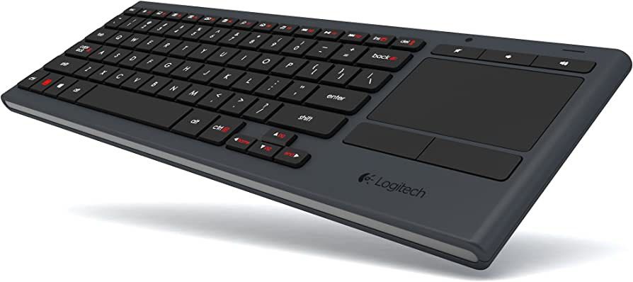 Logitech Illuminated Living-Room Wireless Keyboard K830 and Touchpad ...