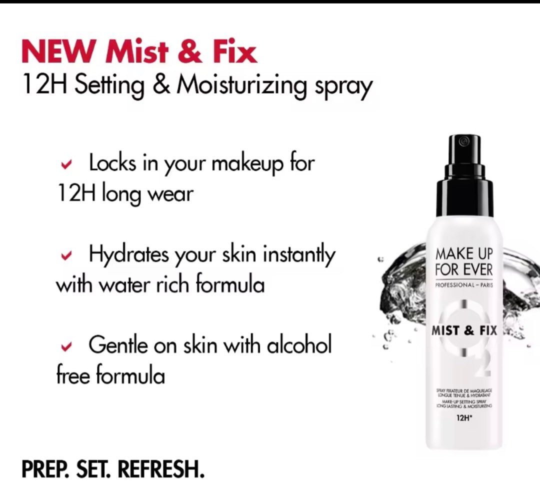 Make Up For Ever - Mist & Fix Make-Up Setting Spray 100ml, Beauty & Personal Care, Face, Makeup ...