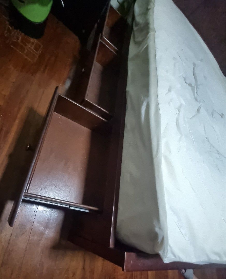 Mandaue Foam Bed frame with Drawers and Mattress on Carousell