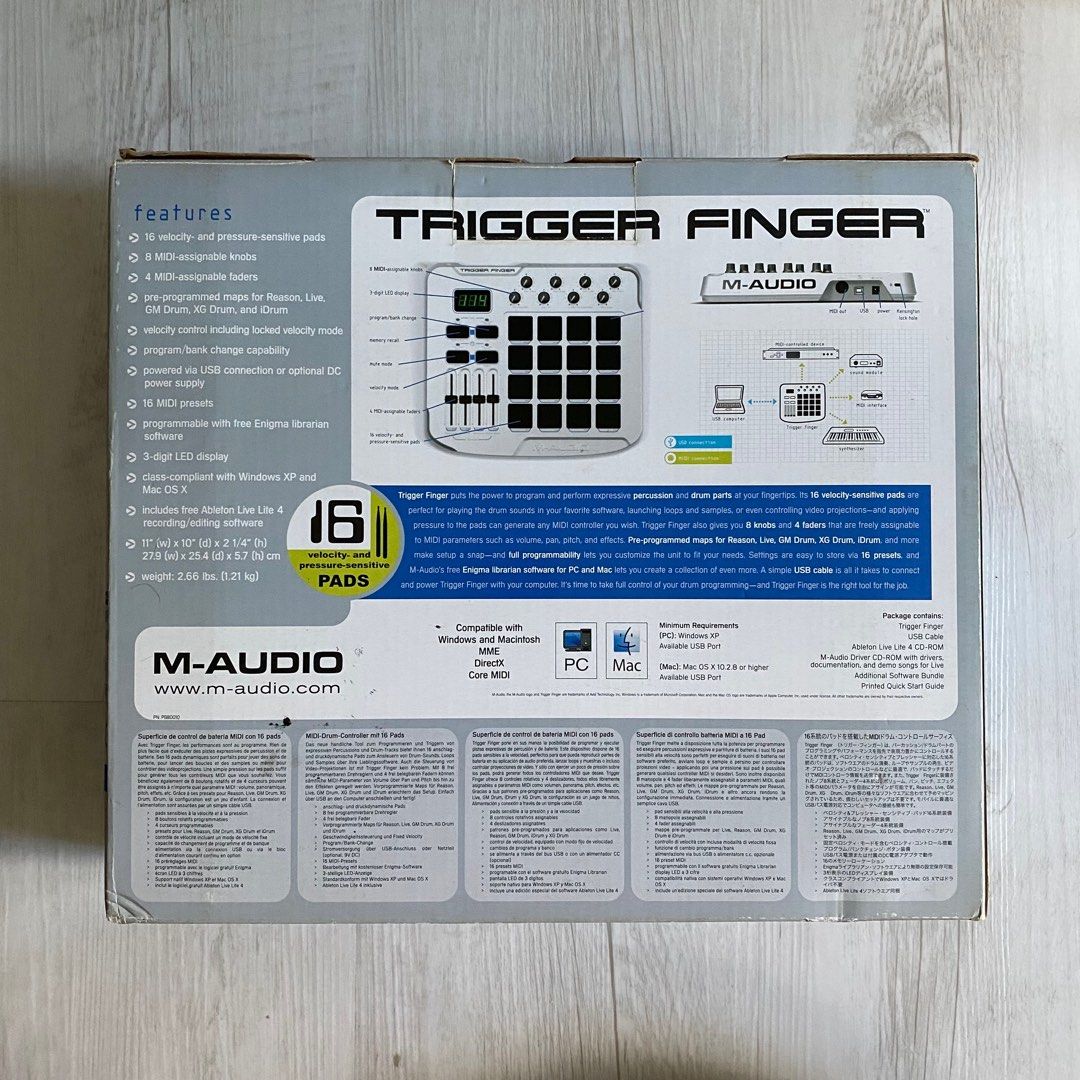 M-Audio Trigger Finger Midi Controller, Hobbies & Toys, Music & Media ...