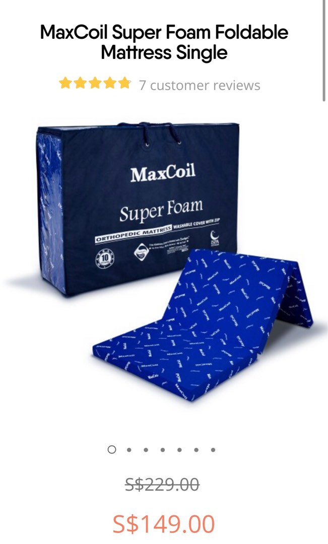 Max Coil Super Foam Bed (SINGLE), Furniture & Home Living, Furniture ...
