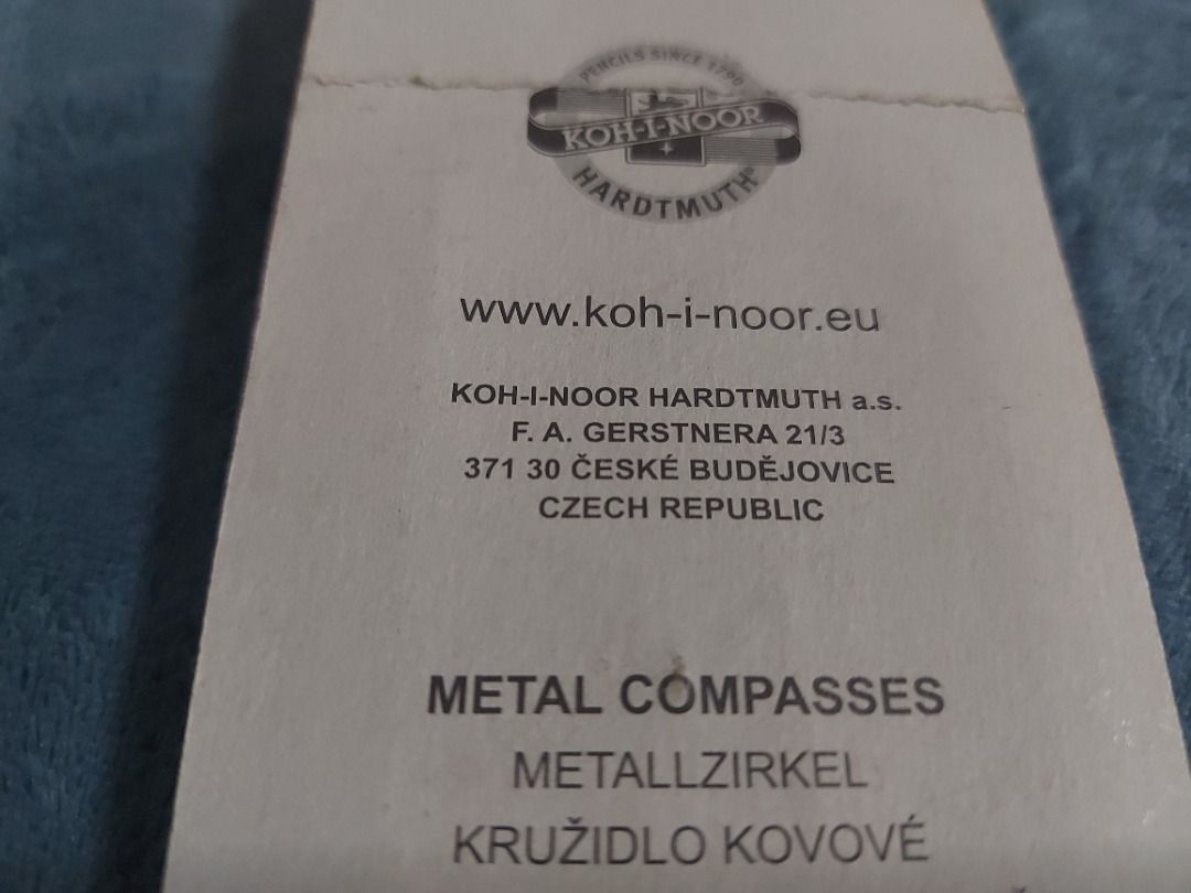 Metal Compass KOH-I-NOOR Brand New - Made in Czech, Hobbies & Toys ...