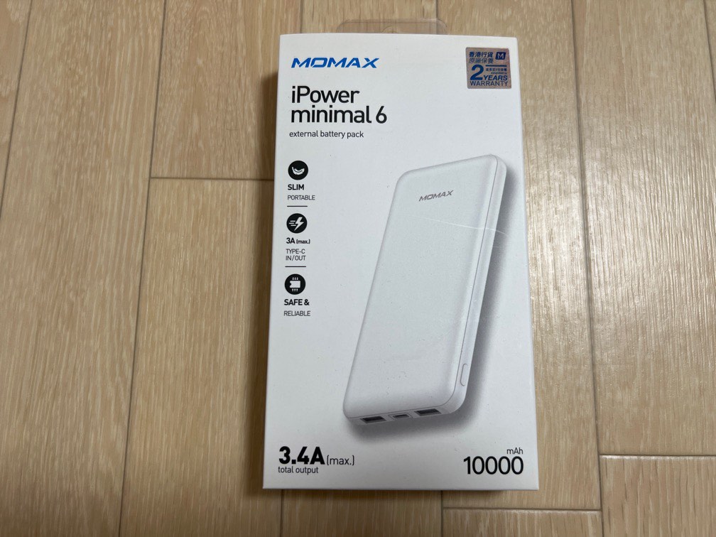 Momax iPower Minimal 6 10000mAh 尿袋, 手提電話, 電話及其他裝置配件, 電池及充電器 - Carousell