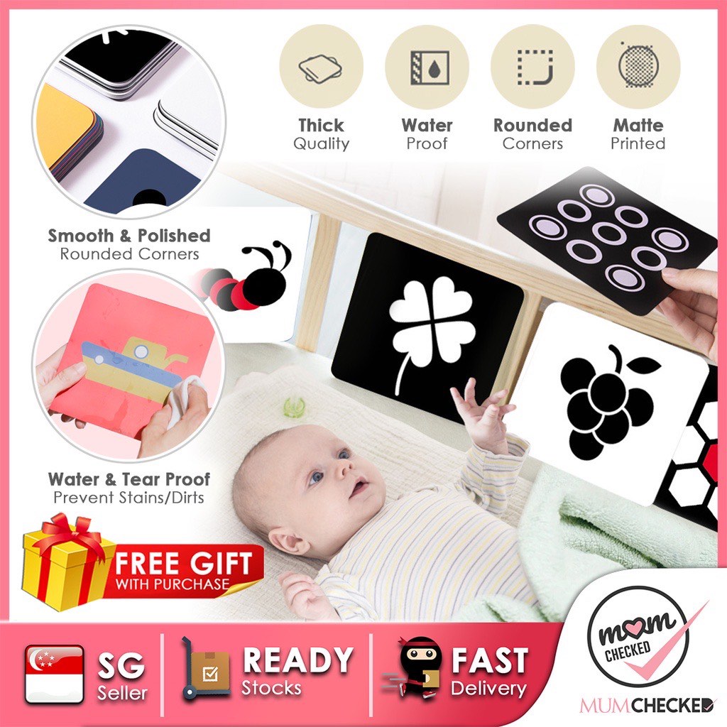 Montessori Baby Flash Cards | Baby Sensory Toy Cards | Visual Stimulus ...