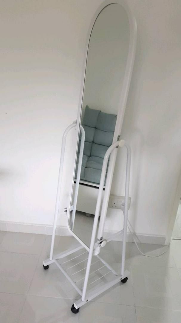 Movable Standing Mirror (Available in 2 Color), Furniture & Home Living ...