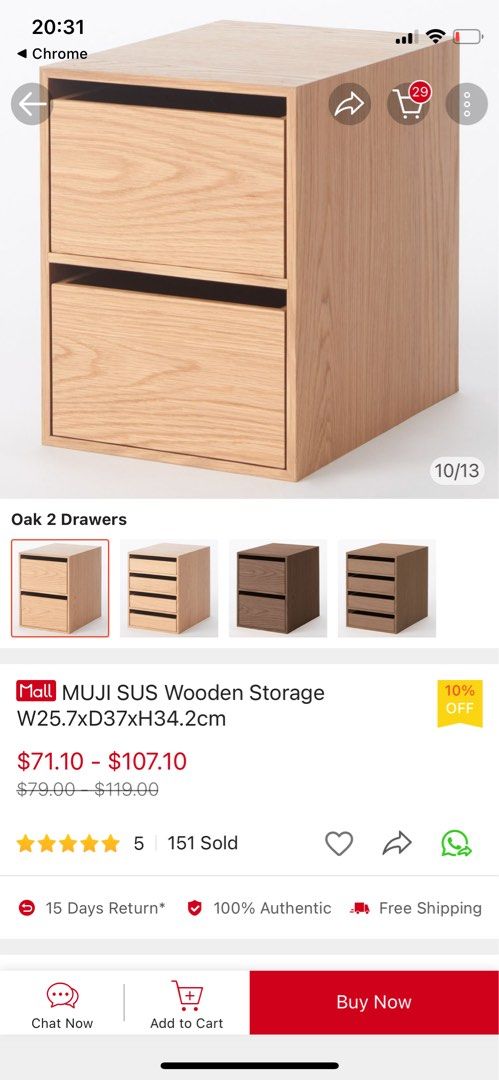 Muji Sus Woden storage, Furniture & Home Living, Furniture, Shelves ...