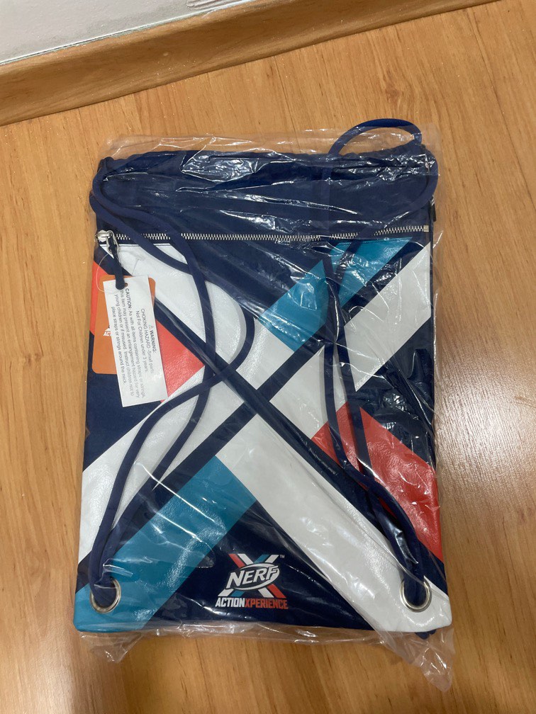 nerf draw string bag, Men's Fashion, Bags, Sling Bags on Carousell