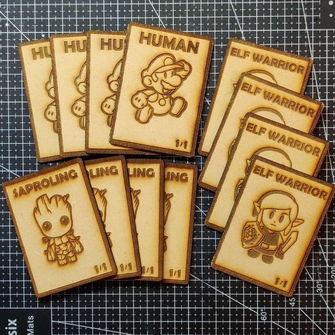 NEW DESIGNS Magic: the Gathering, MTG Laser Engraved/3D Printed Tokens ...
