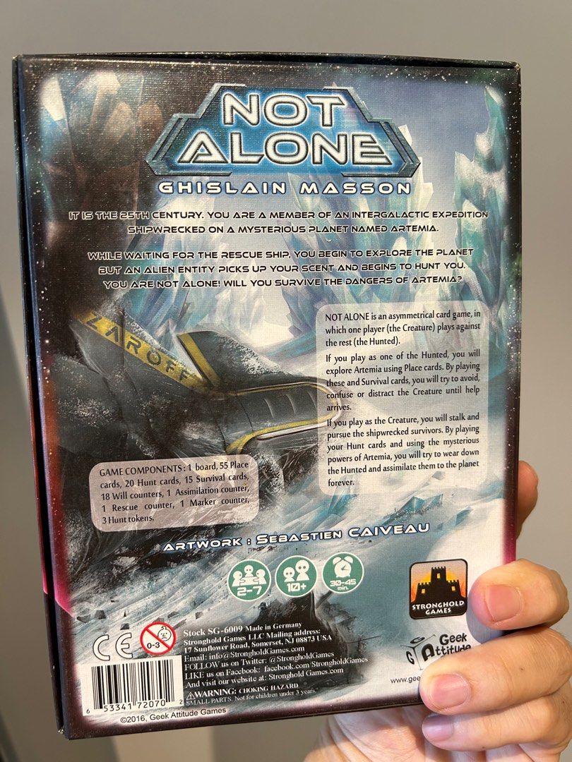 Not Alone board game, Hobbies & Toys, Toys & Games on Carousell