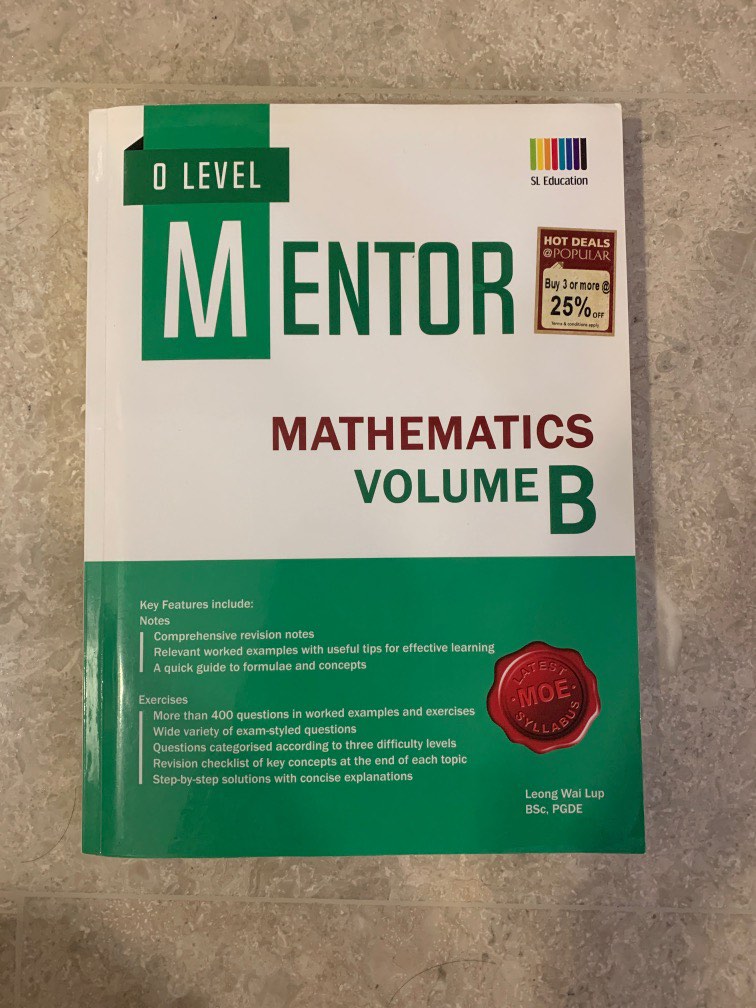 O Level Mentor Mathematics Volume B, Hobbies & Toys, Books & Magazines ...