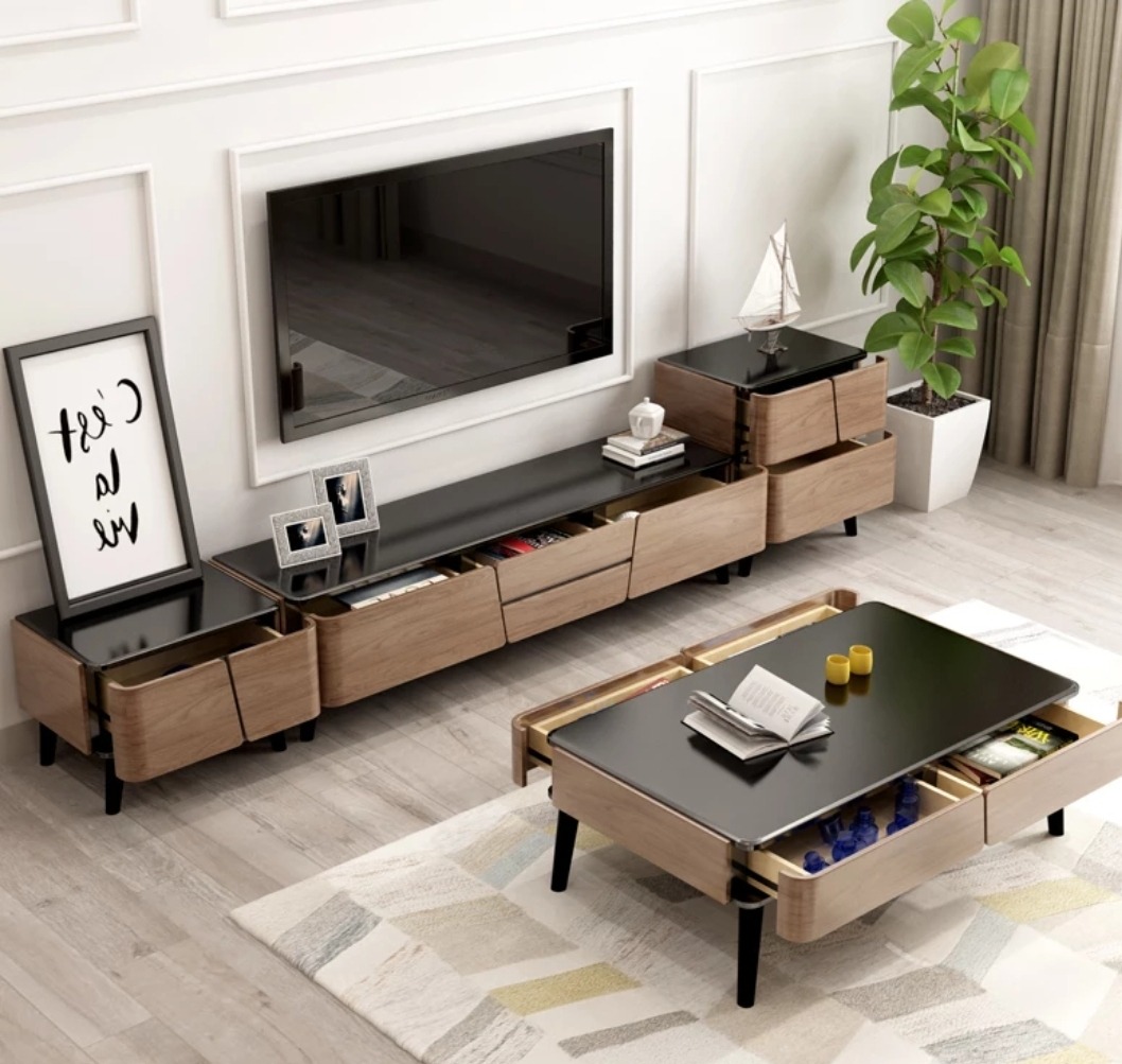 OAKDALE Modern Rustic TV Console, Furniture & Home Living, Furniture ...
