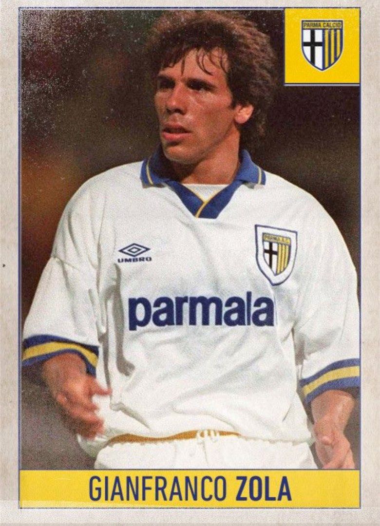 GIANFRANCO ZOLA Original Umbro Parma AC Home 1993/95 soccer/football ...