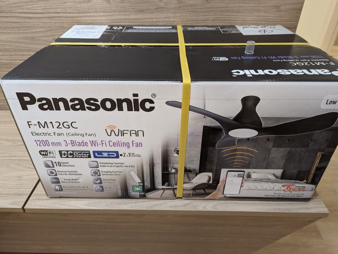 Panasonic KDK 48 inch Fan with LED and Wifi, Furniture & Home Living ...