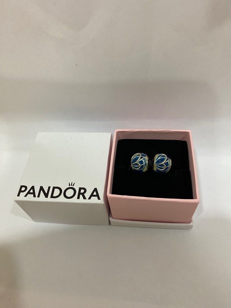 Pandora Authentic Blue Butterfly Wing Silver Charm, Luxury, Accessories ...