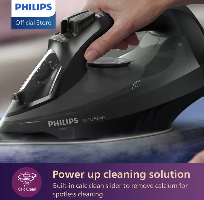 PHILIPS 5000 Series Steam Iron - DST5040/86 - SteamGlide Plus soleplate ...