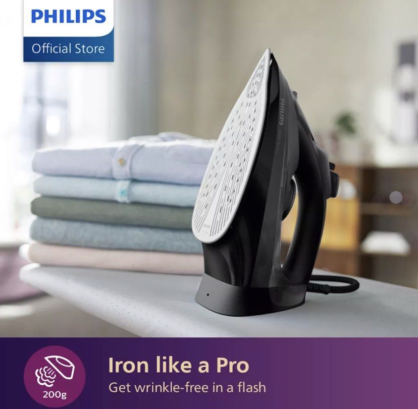PHILIPS 5000 Series Steam Iron - DST5040/86 - SteamGlide Plus soleplate ...