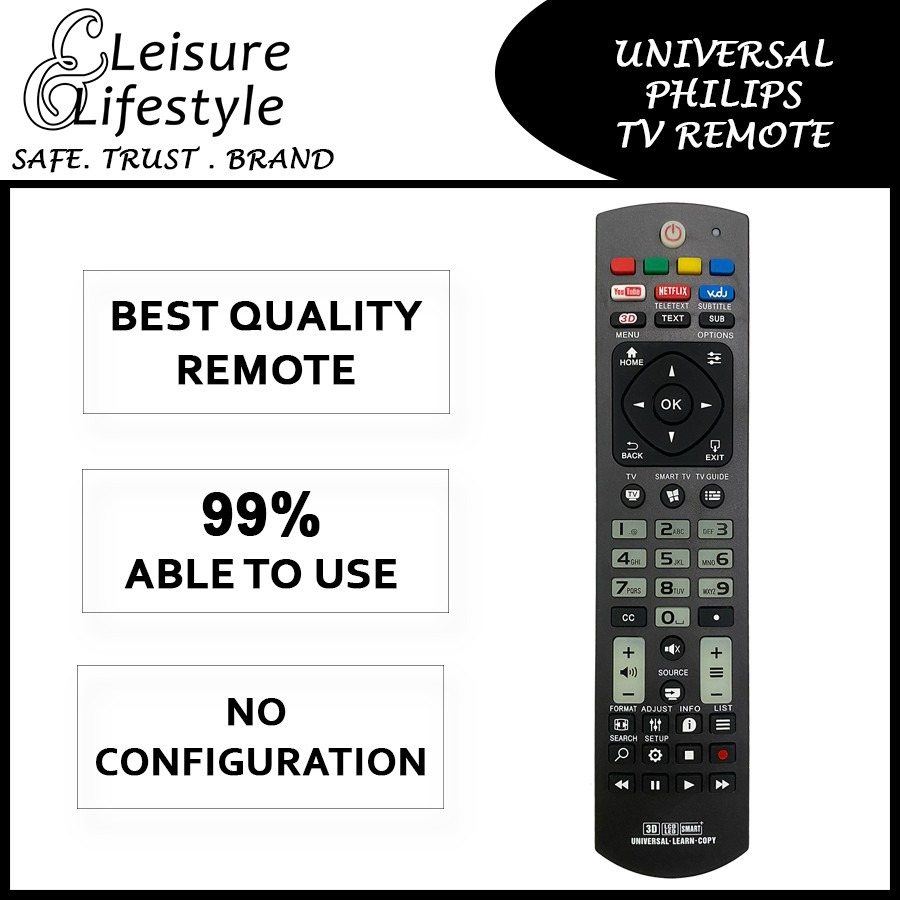 PHILIPS TV Remote Control Universal, TV & Home Appliances, TV & Entertainment, TV Parts ...