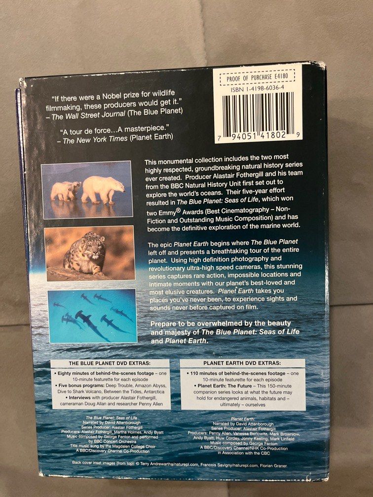 Planet Earth and The Blue Planet DVD, Hobbies & Toys, Music & Media ...