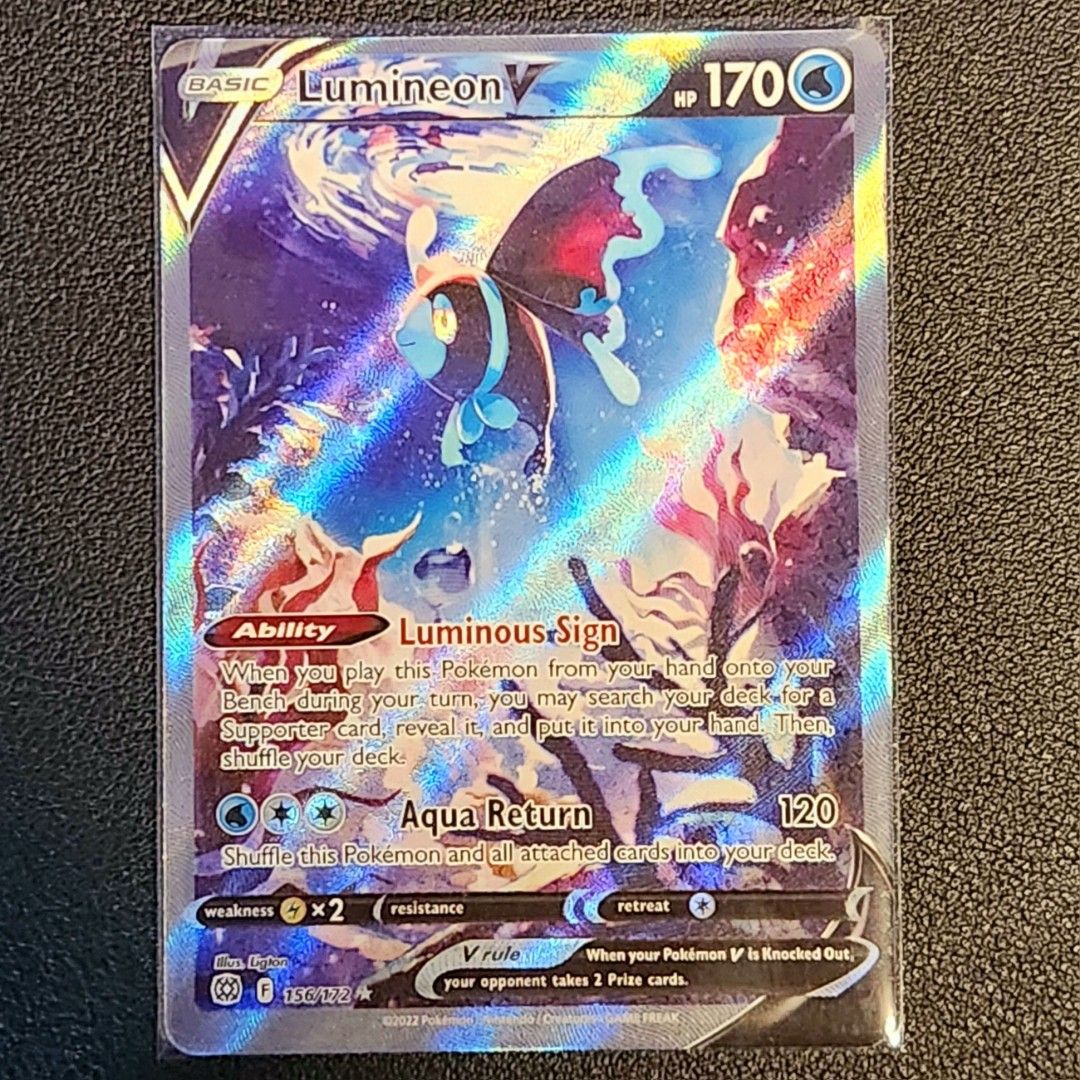 Pokemon TCG Brilliant Stars Lumineon V AA Alt Art, Hobbies & Toys, Toys ...