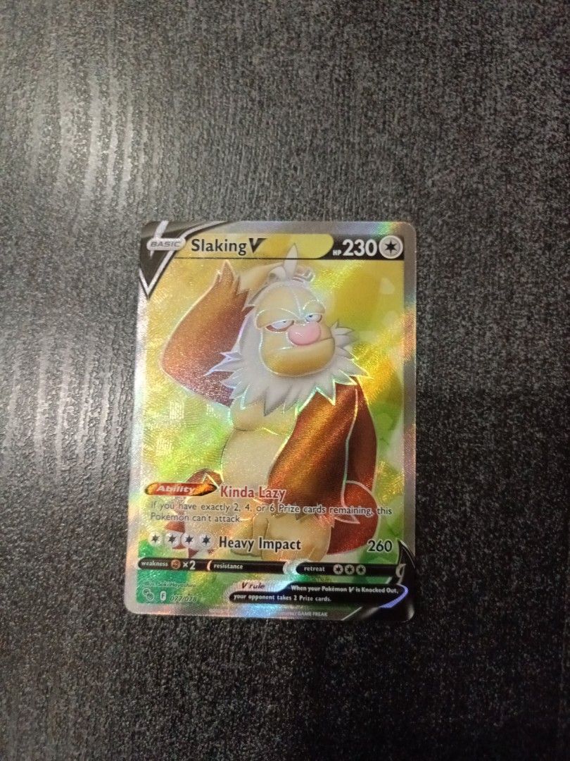 Pokemon TCG slaking v full art, Hobbies & Toys, Toys & Games on Carousell