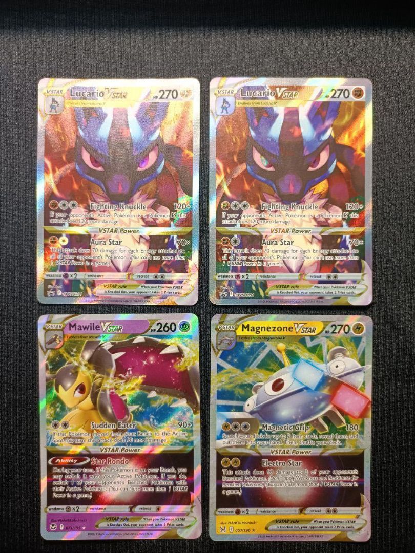 Pokemon Vstar Cards: Marwile Vstar; Magnezone Vstar; Lucario Vstar ...