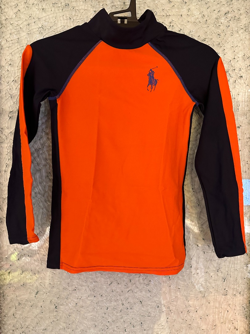 Polo Rash Guard for Boys (Orange) $18, Men's Fashion, Tops & Sets, Swim ...