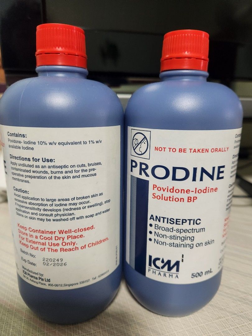 Povidone-Iodine - 500ml, Health & Nutrition, Medical Supplies & Tools ...