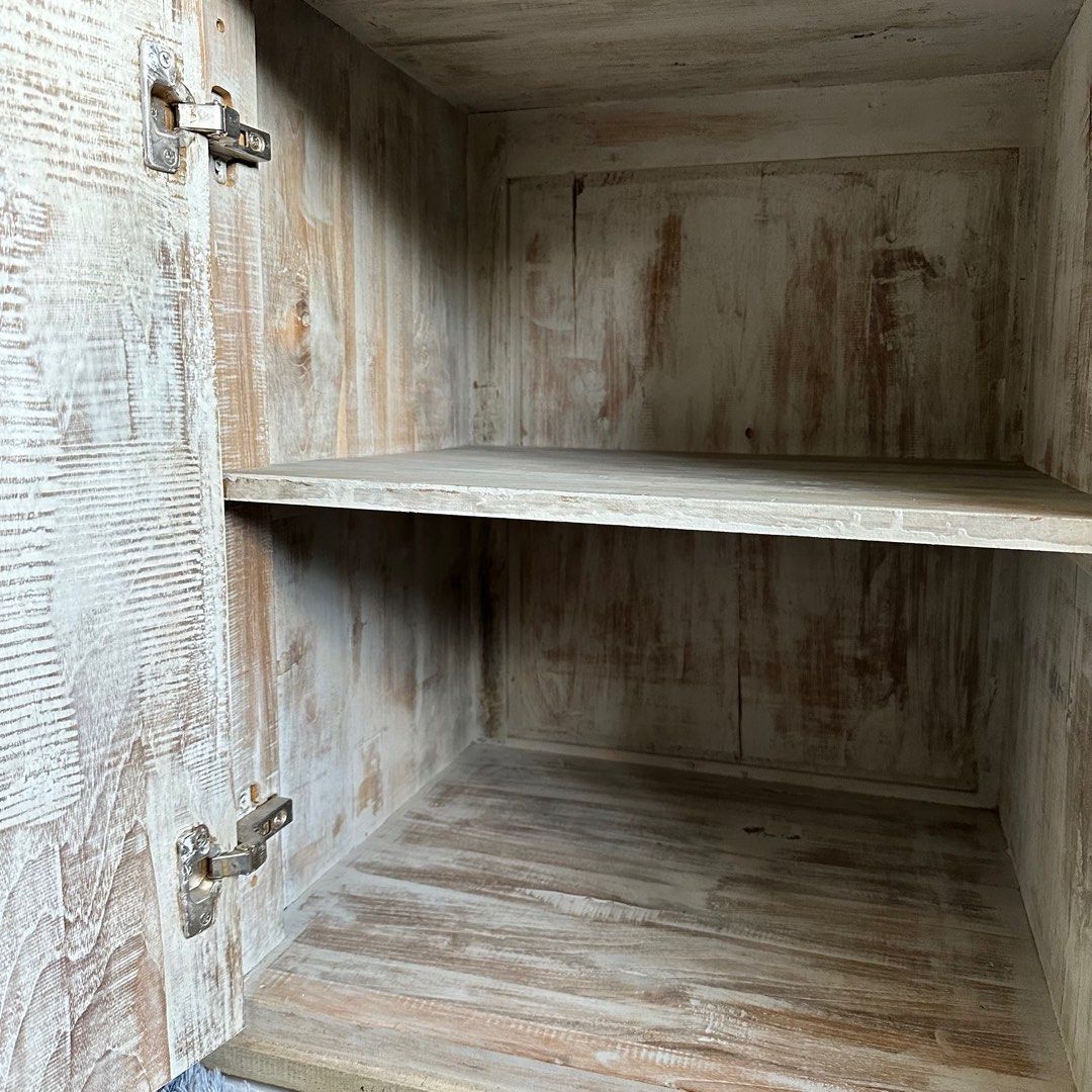 Preloved Customised 3 Door Solid Wood Cabinet, Furniture & Home Living ...