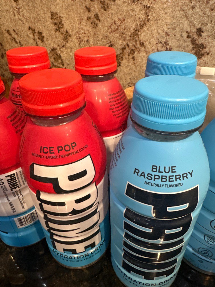 PRIME Ice Pop and Blue Raspberry, Food & Drinks, Beverages on Carousell