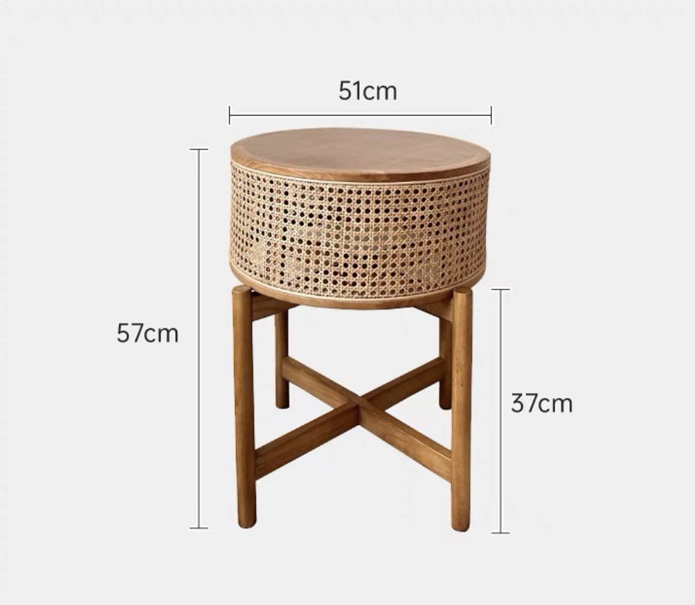 Rattan side table /bedside table, Furniture & Home Living, Furniture ...