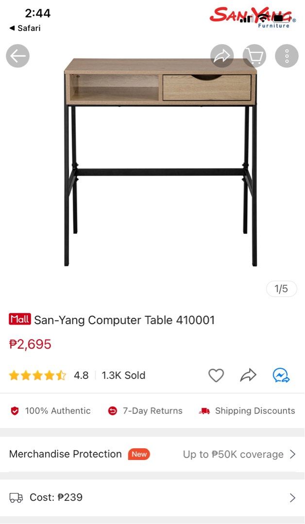 San-Yang Study/Computer Table, Furniture & Home Living, Furniture ...