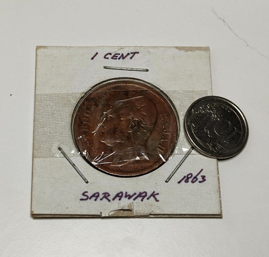 Sarawak Coin 1863 1 Cent VF, Hobbies & Toys, Memorabilia & Collectibles, Currency on Carousell