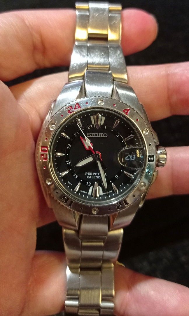Seiko 8F56 Perpetual Calendar Titanium GMT, Men's Fashion, Watches ...