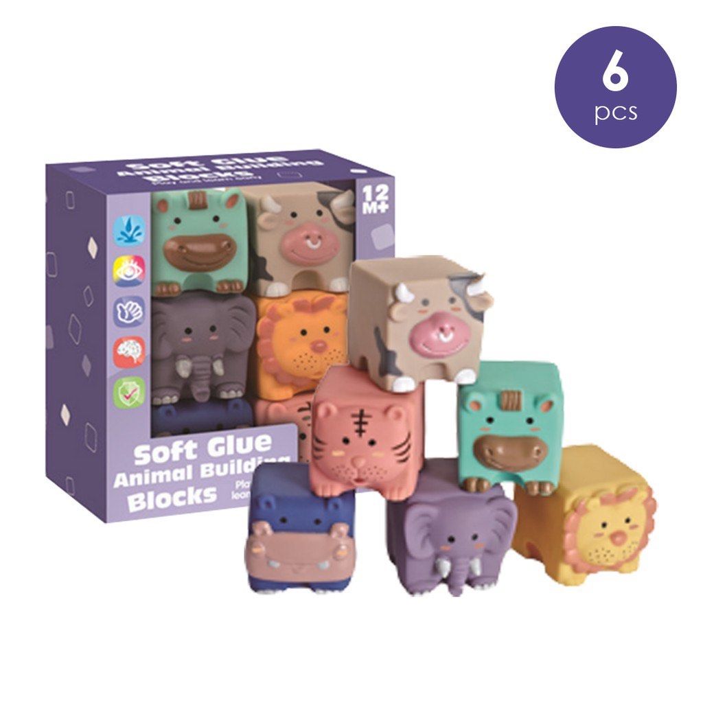 [SET OF 6/12] BABY BLOCKS | SOFT BUILDING BLOCKS TOYS | SENSORY ...